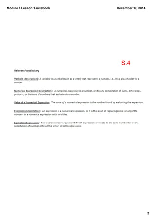 Module 3 lesson 1 | PDF