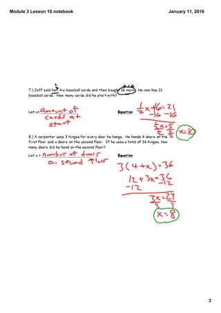 Module 3 lesson 10 | PDF