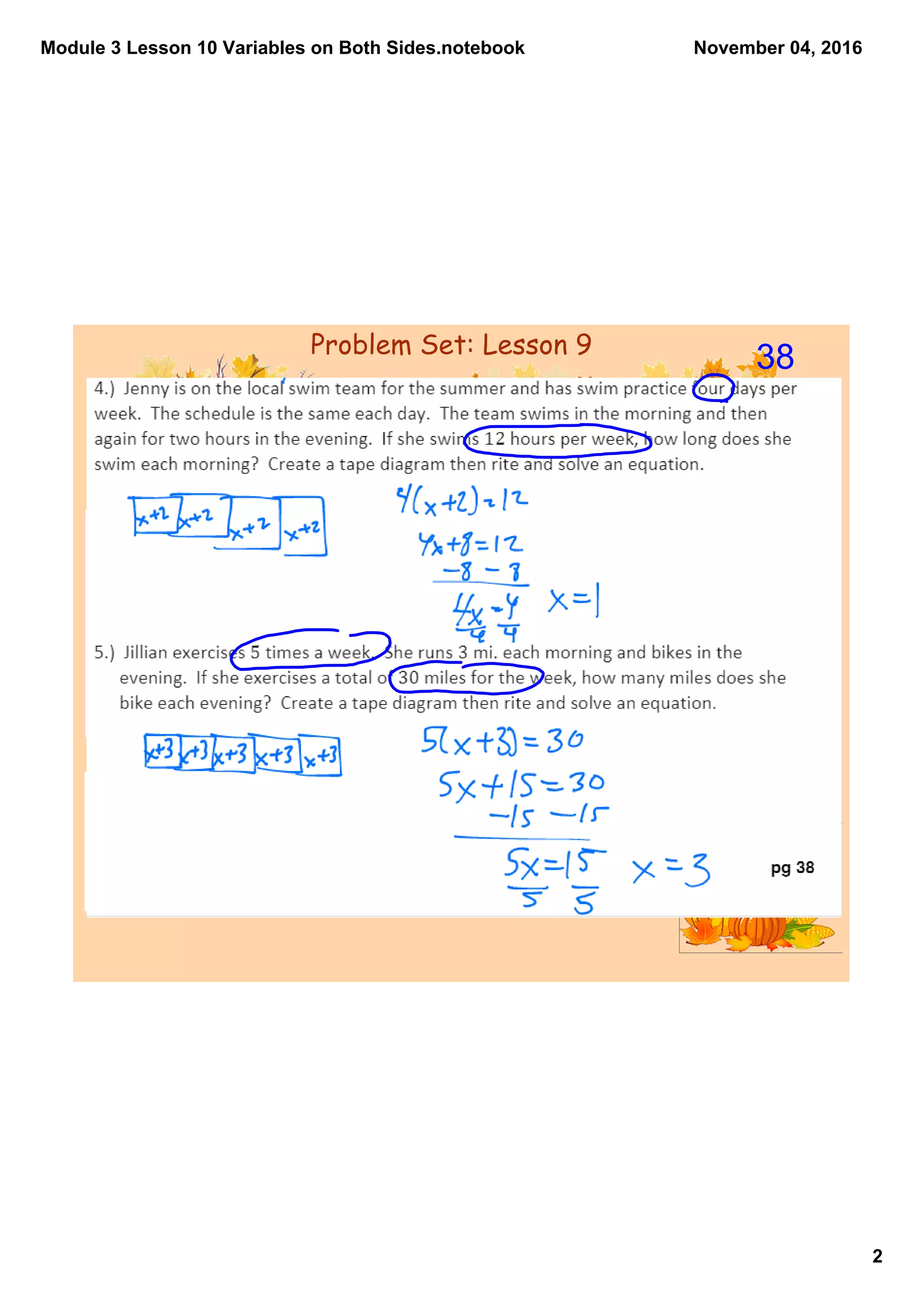 Module 3 lesson 10 variables on both sides | PDF | Free Download