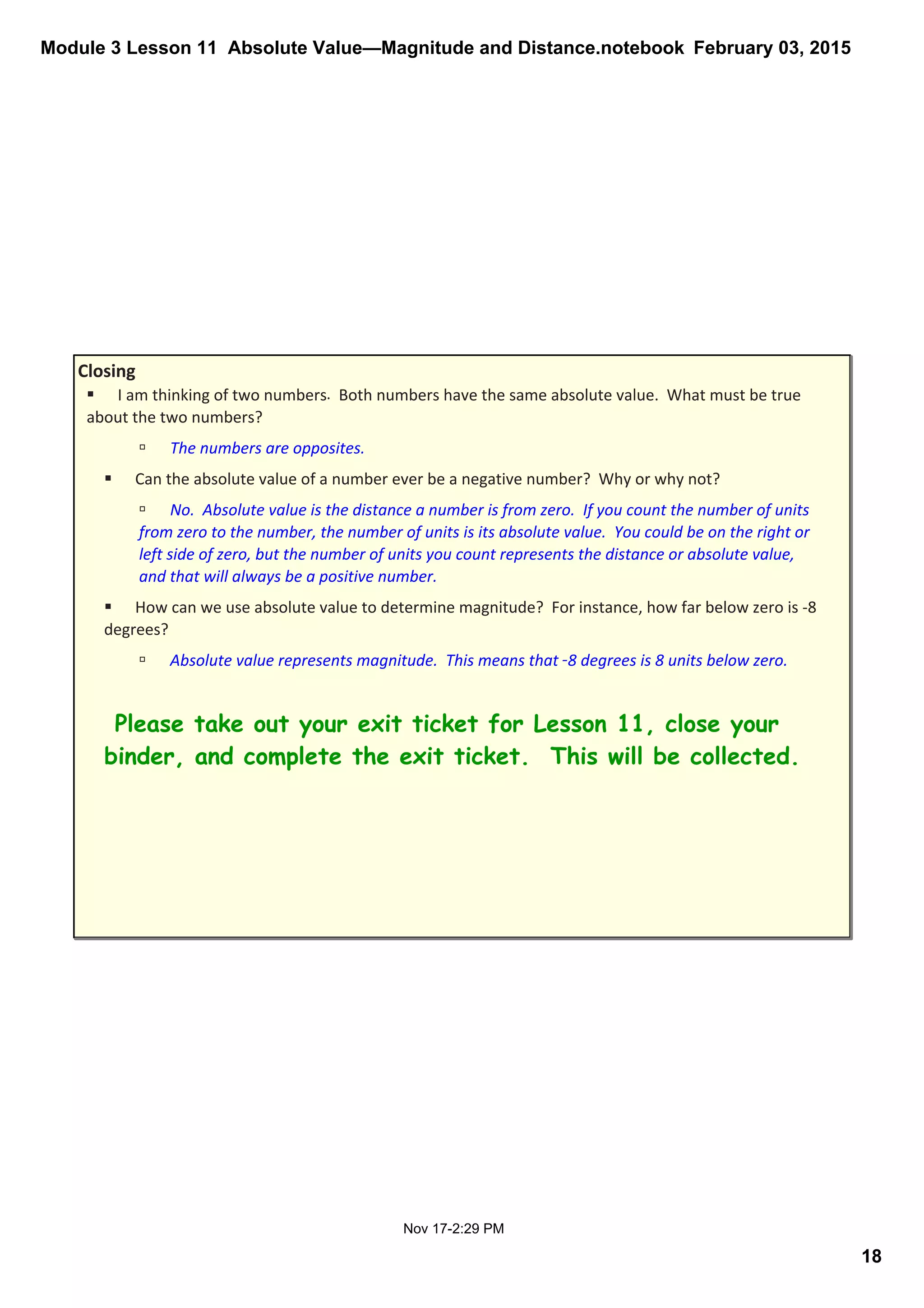Module 3 lesson 11 | PDF