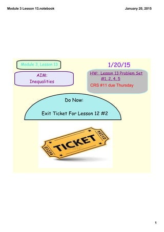 Module 3 lesson 13 | PDF