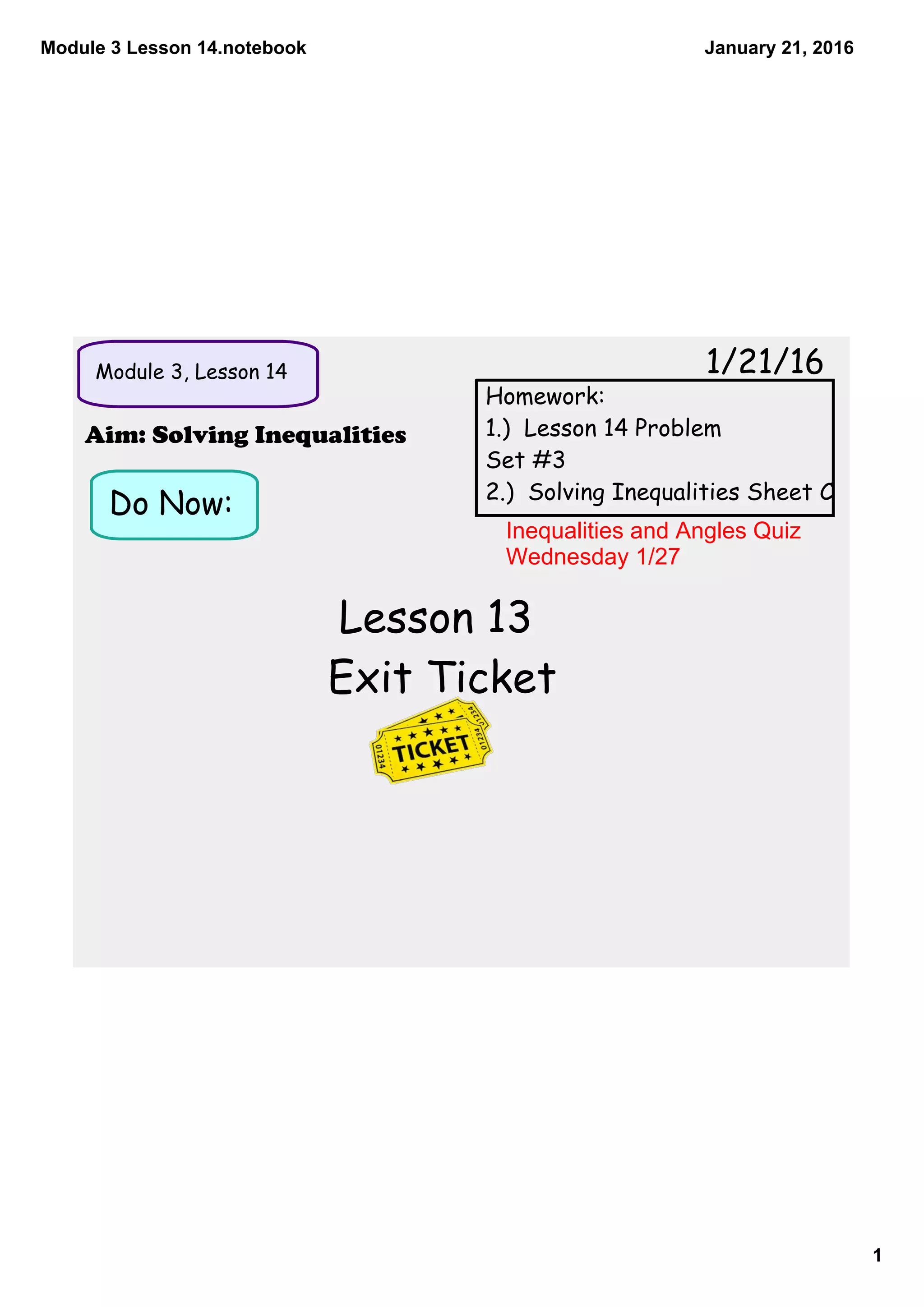 Module 3 lesson 14 | PDF