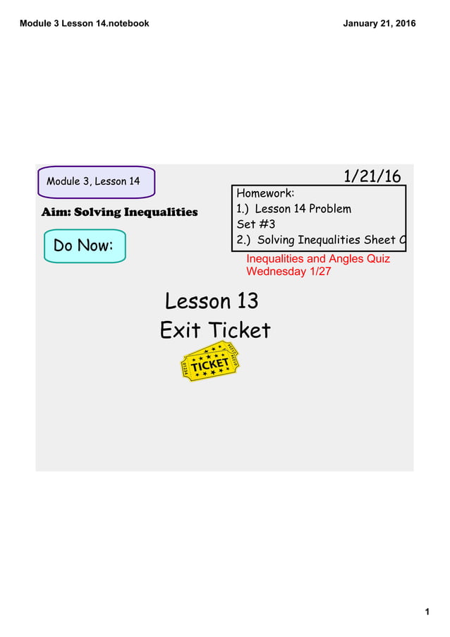 Module 3 lesson 14 | PDF