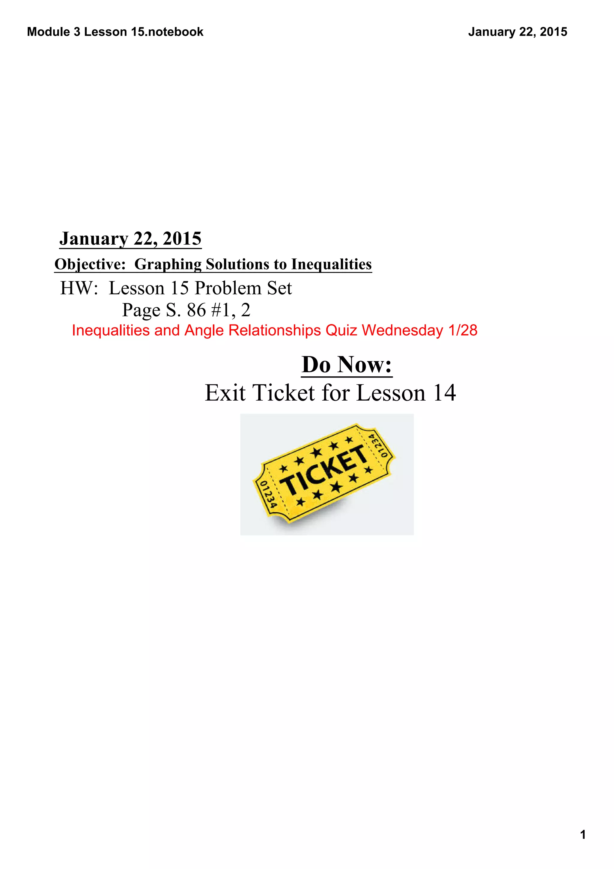 Module 3 lesson 15 | PDF