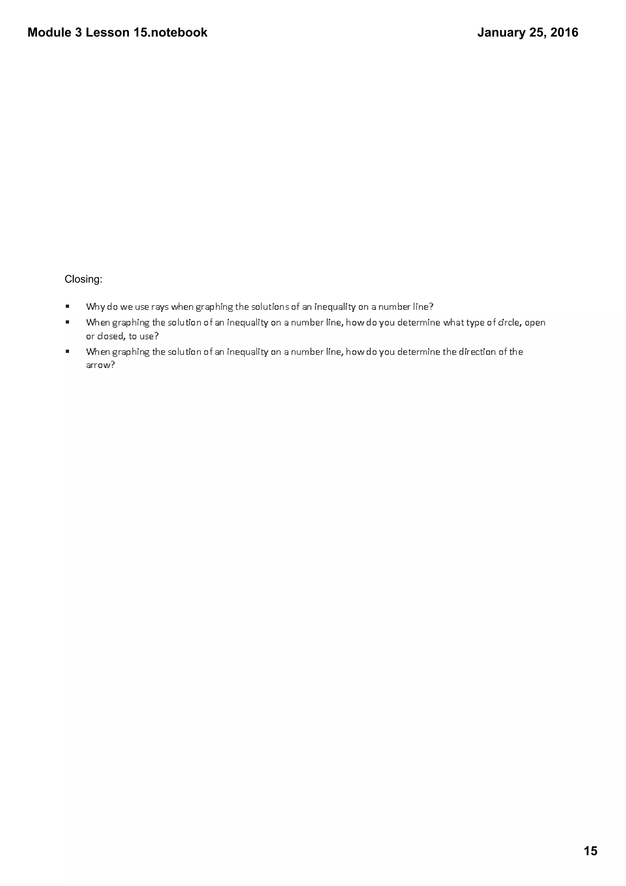 Module 3 lesson 15 | PDF | Education