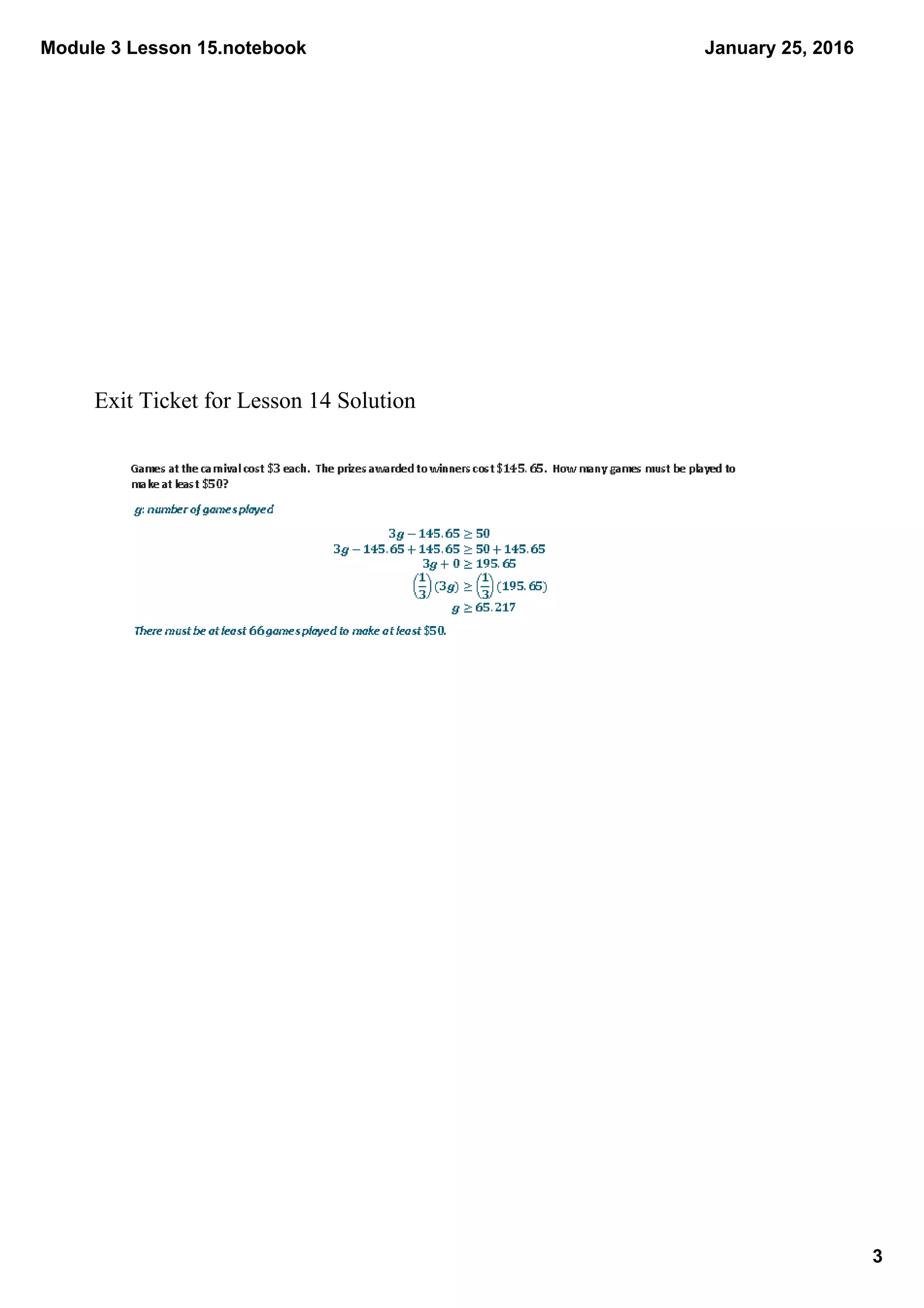 Module 3 lesson 15 | PDF | Education