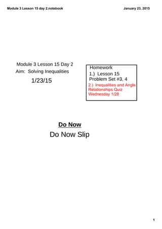 Module 3 lesson 15 day 2 | PDF