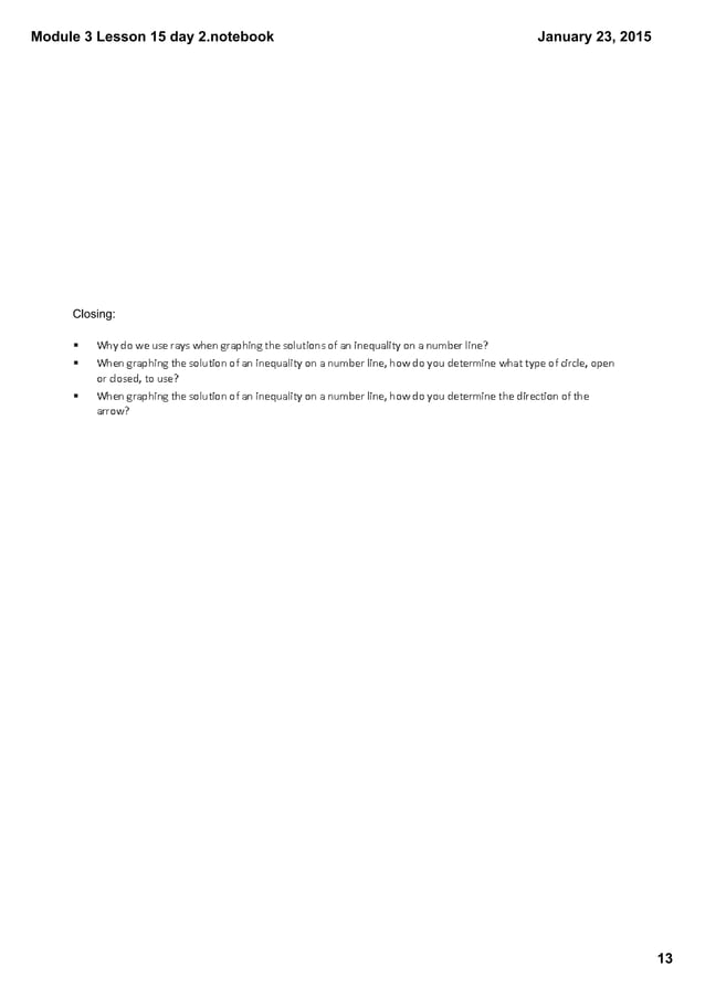 Module 3 lesson 15 day 2 | PDF