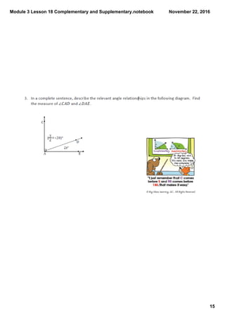 Module 3 lesson 18 complementary and supplementary | PDF