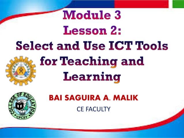 Select and Use ICT Tools for Teaching and Learning | PDF
