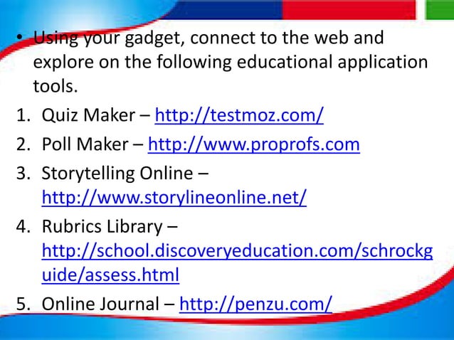 Select and Use ICT Tools for Teaching and Learning