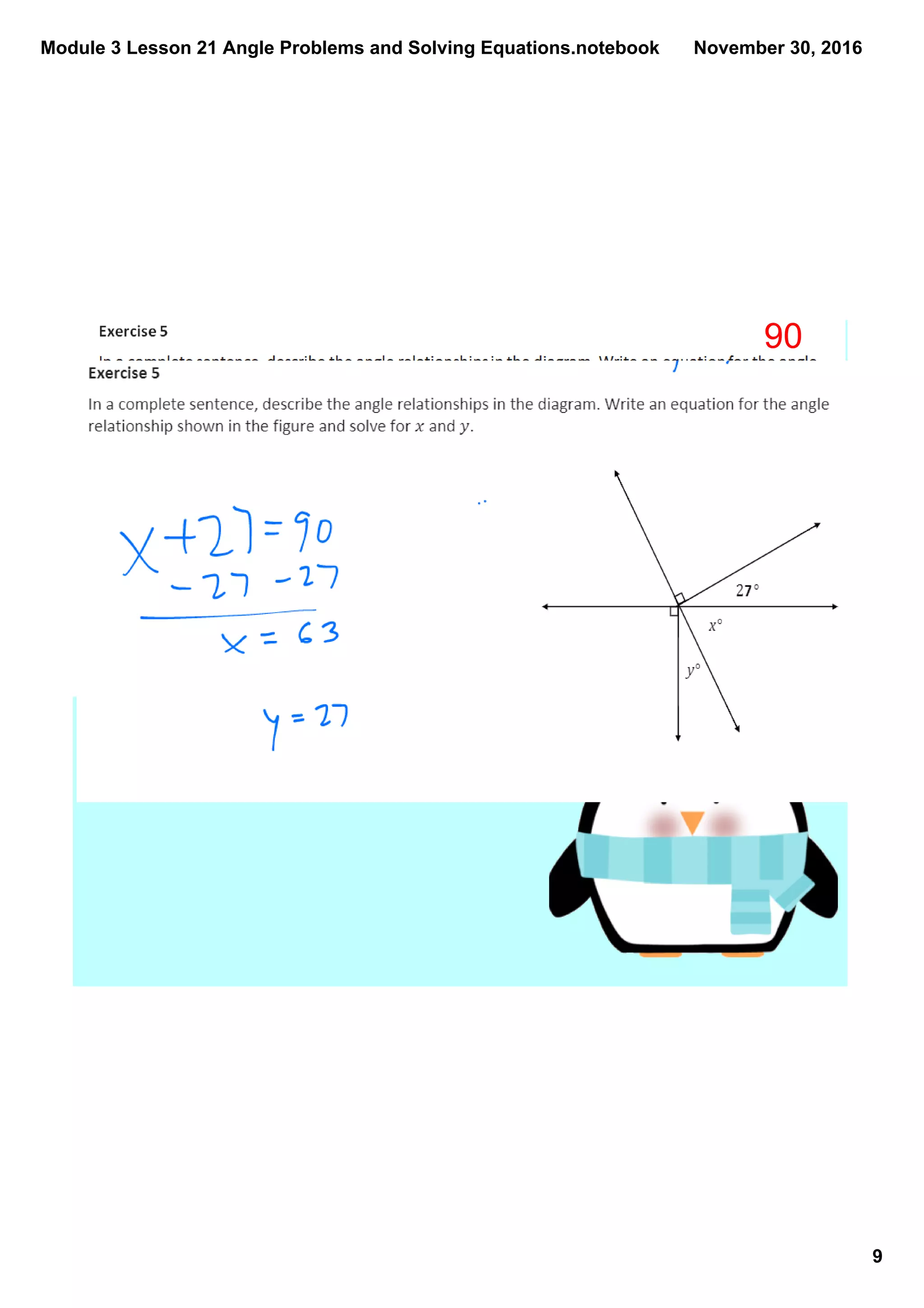 Module 3 lesson 21 angle problems and solving equations | PDF