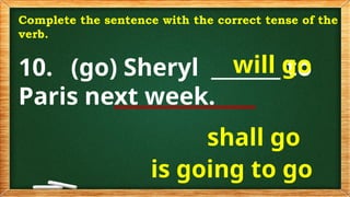 Simple Tenses of Verbs - Past, Present and Future Tense | PPTX