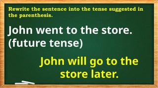 Simple Tenses of Verbs - Past, Present and Future Tense | PPTX