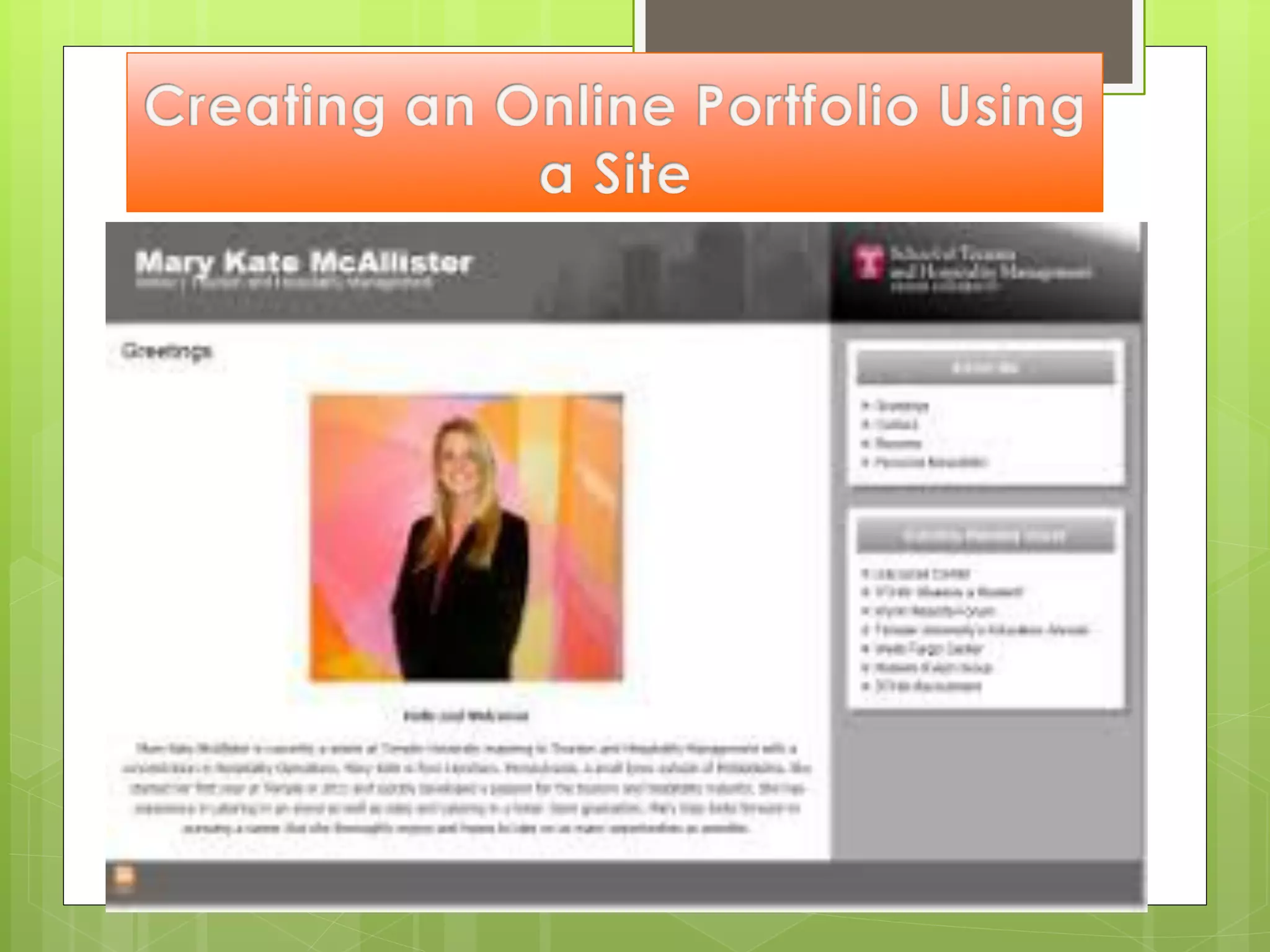 Creating ePortfolio as a Technology Tool | PDF