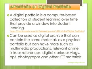 Creating ePortfolio as a Technology Tool | PDF