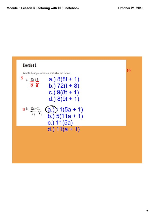 Module 3 lesson 3 factoring with gcf | PDF | Free Download