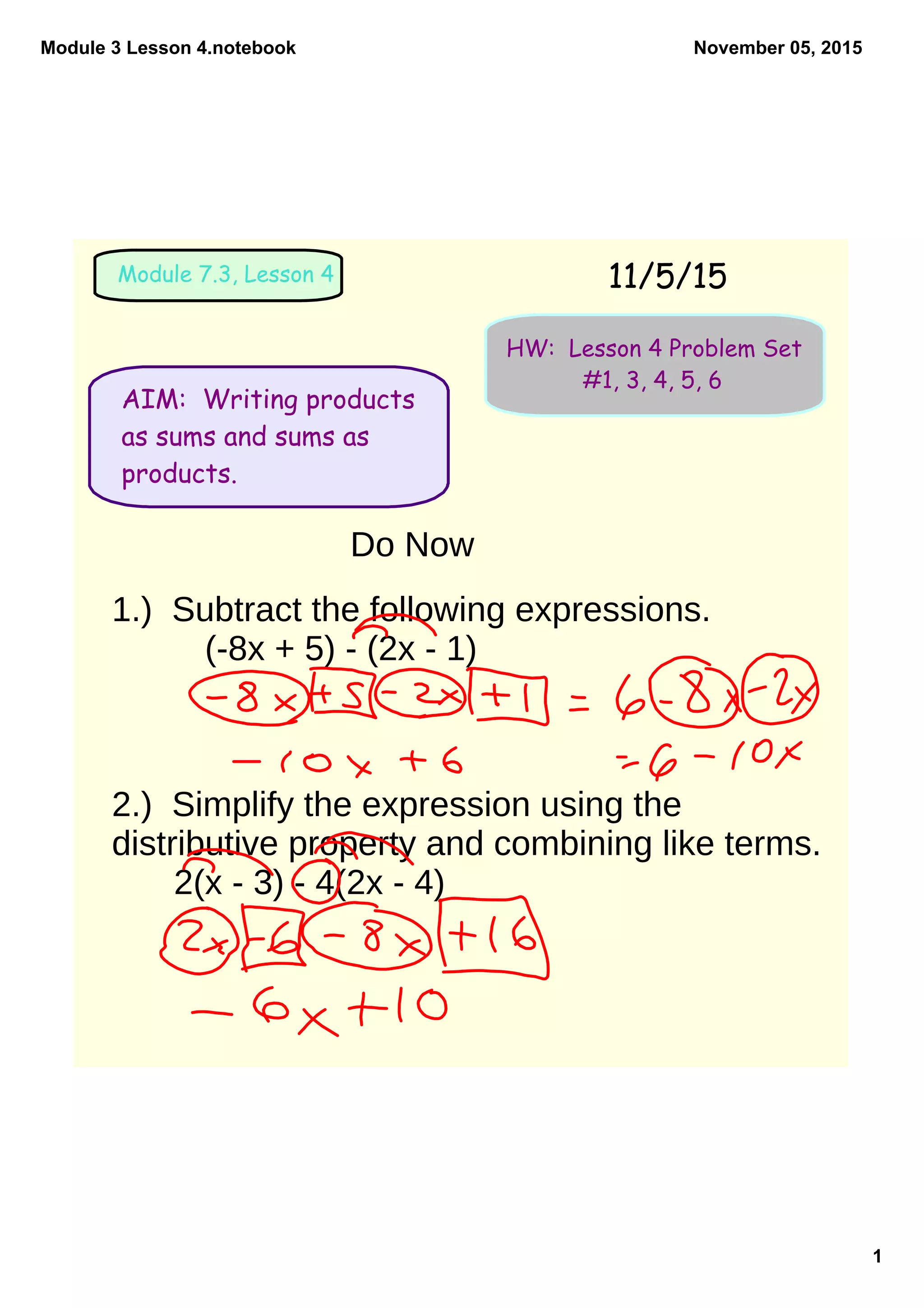 Module 3 lesson 4 | PDF