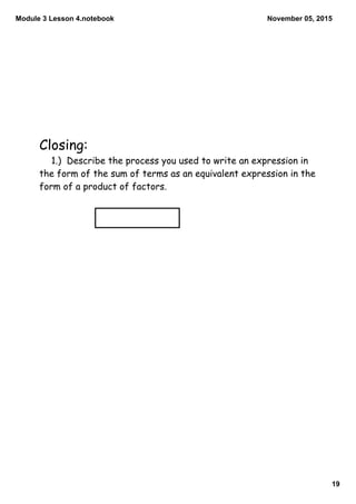 Module 3 lesson 4 | PDF