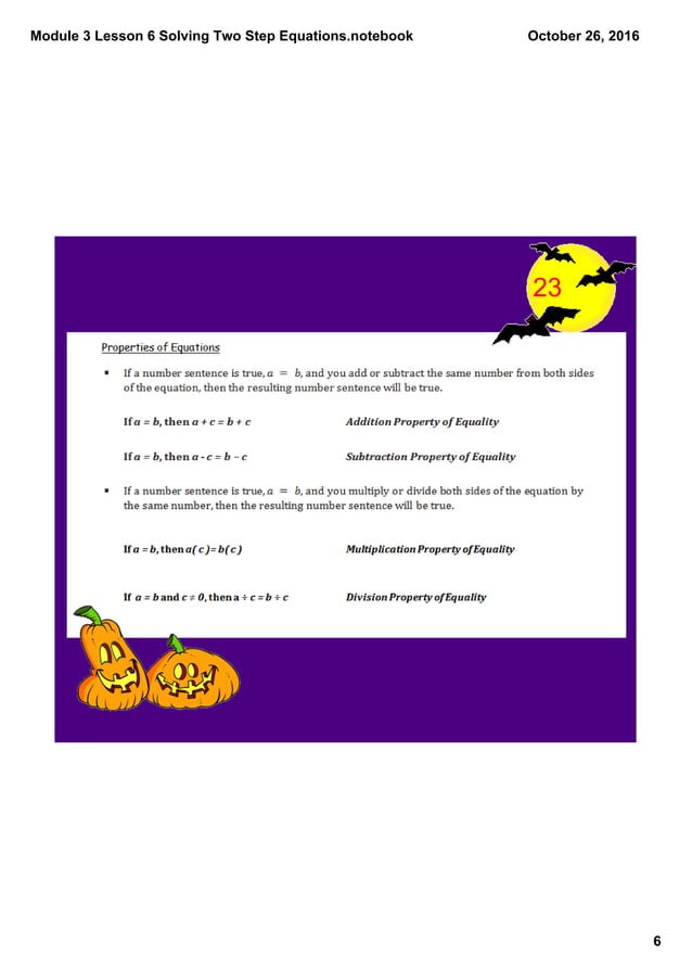 Module 3 lesson 6 solving two step equations | PDF