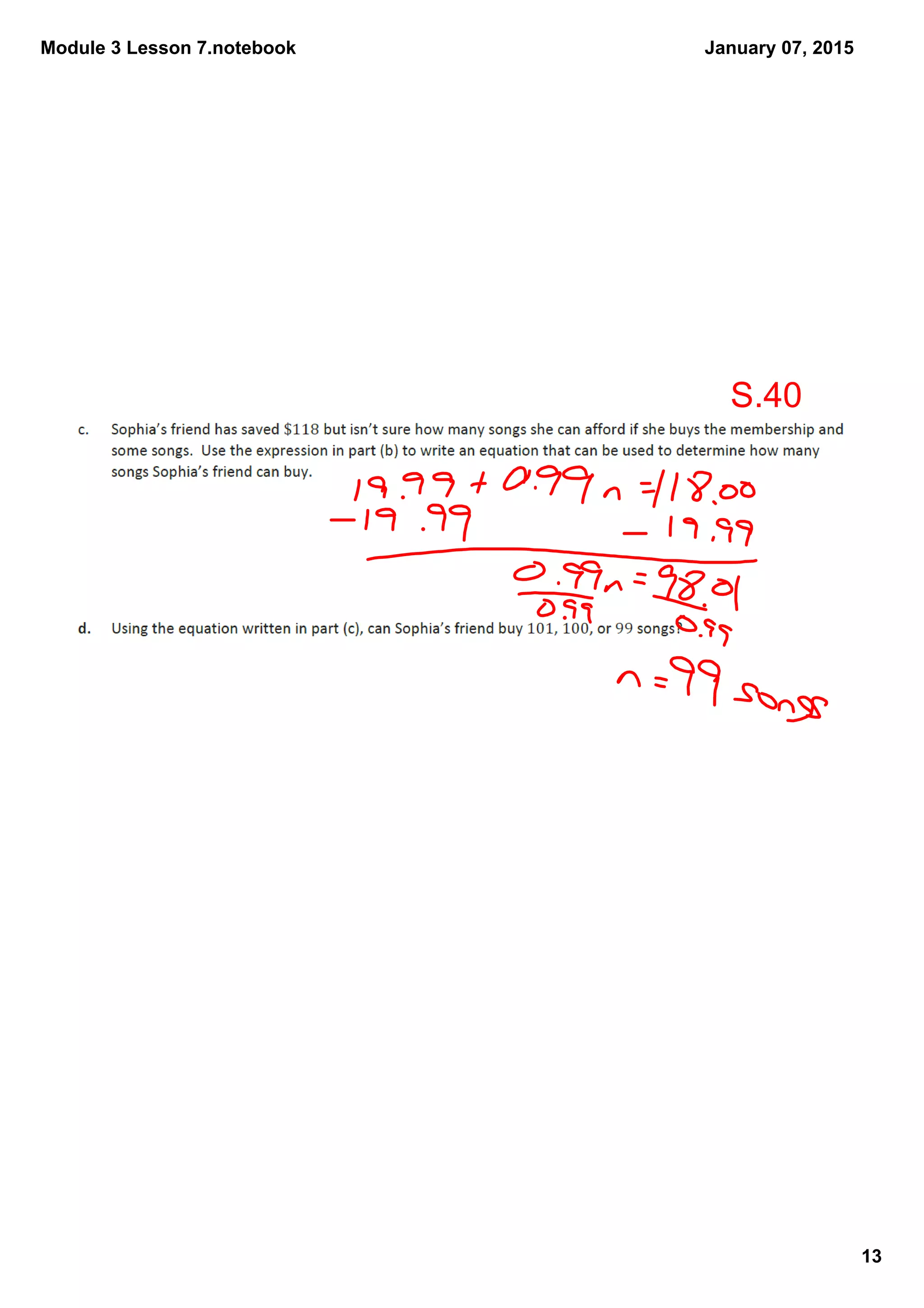 Module 3 lesson 7 | PDF