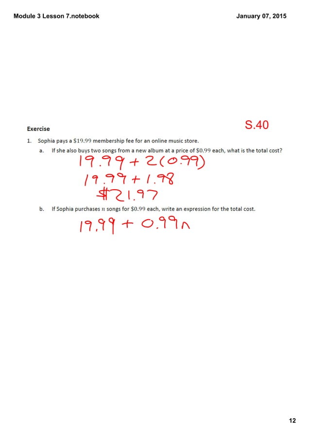 Module 3 lesson 7 | PDF