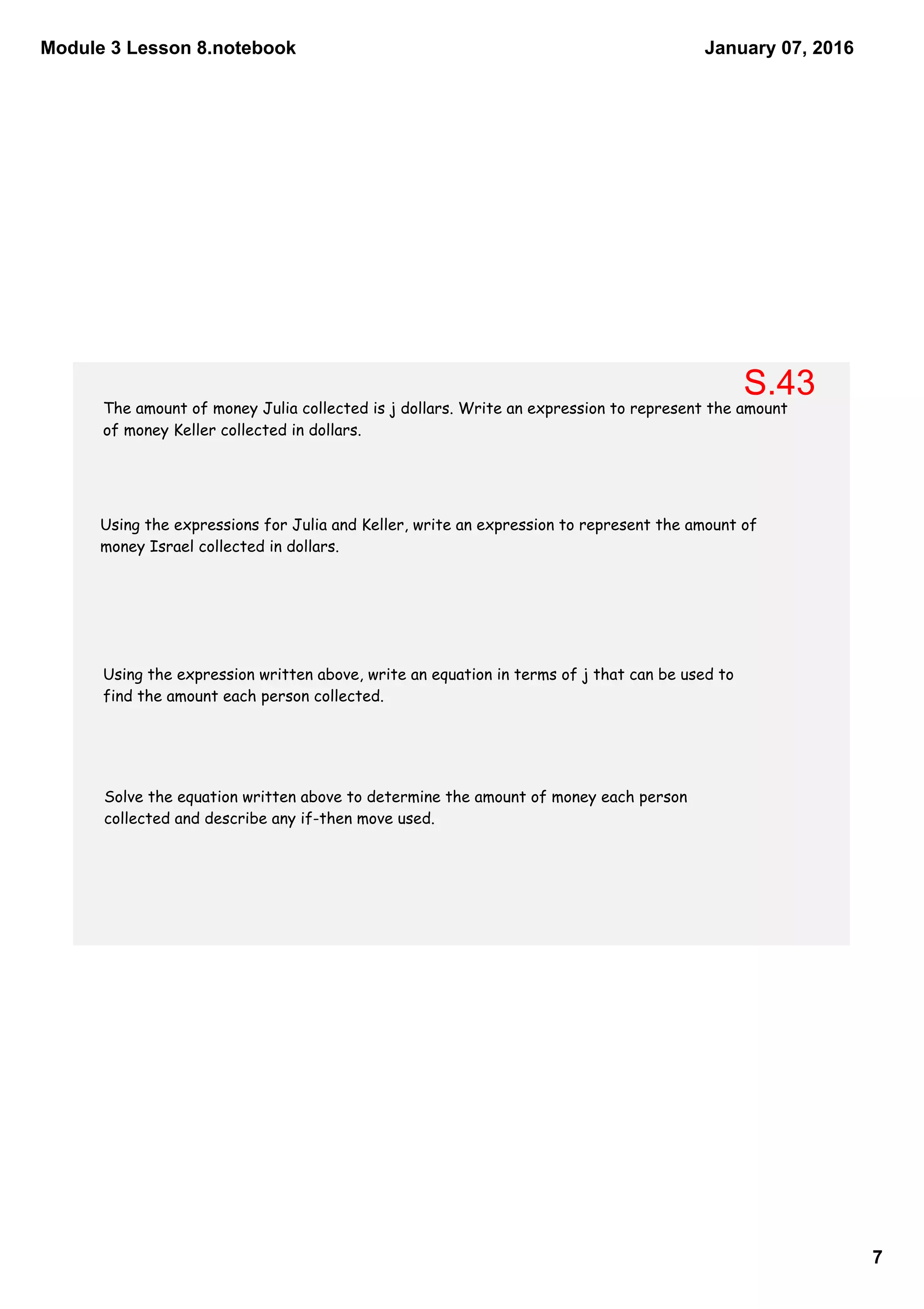 Module 3 lesson 8 | PDF