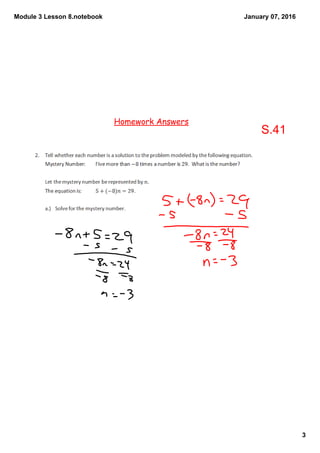 Module 3 lesson 8 | PDF