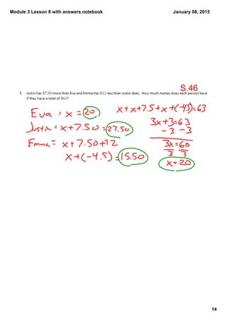 Module 3 lesson 8 with answers | PDF