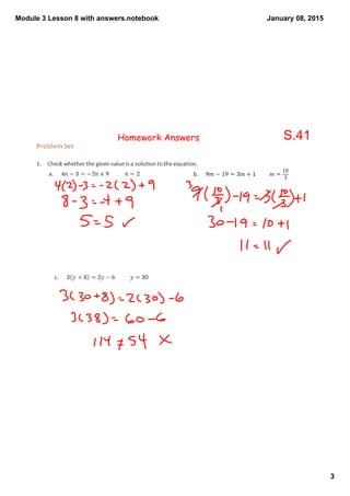 Module 3 lesson 8 with answers | PDF
