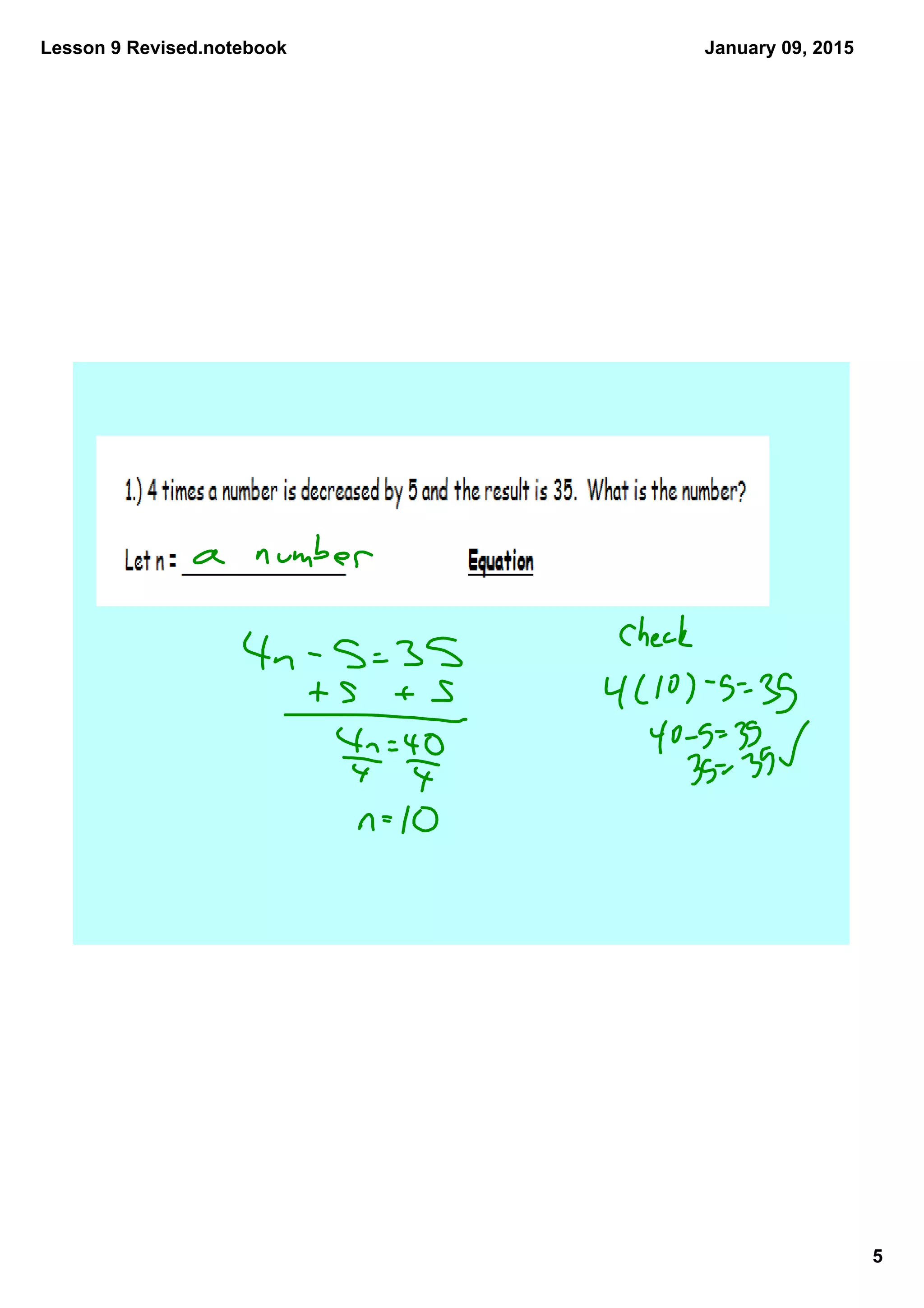 Module 3 lesson 9 | PDF