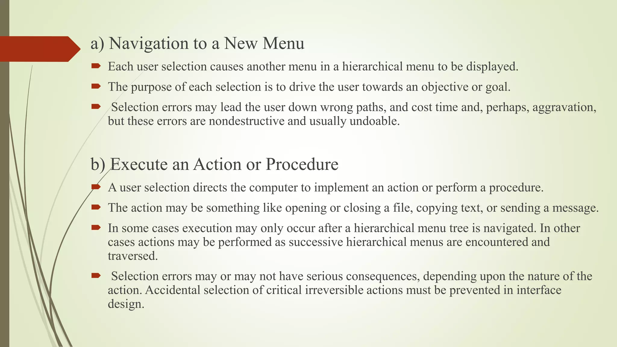 User Interface Design- Module 3 Menus | PDF