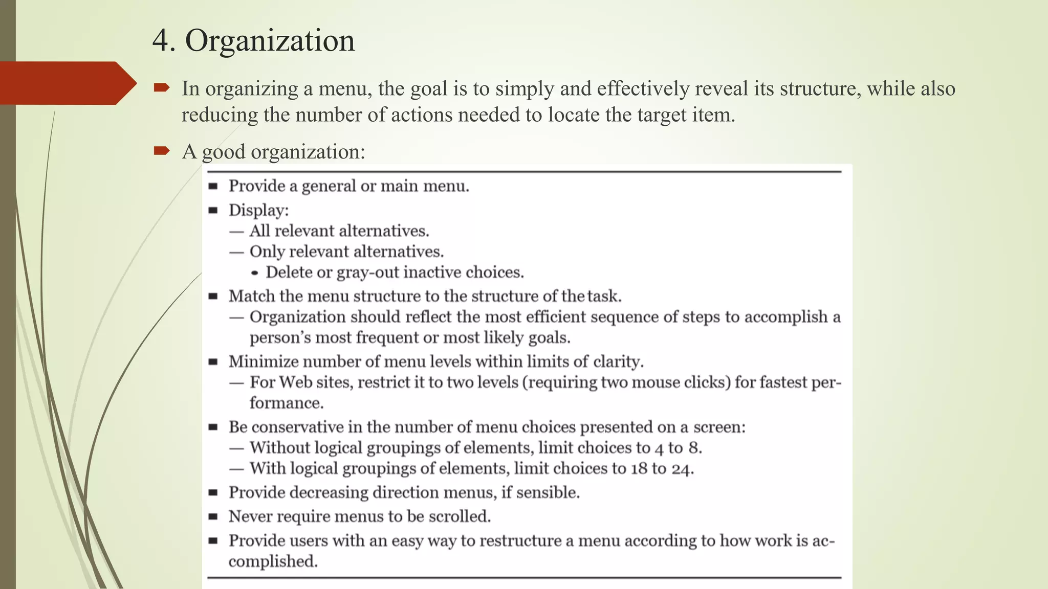 User Interface Design- Module 3 Menus | PDF