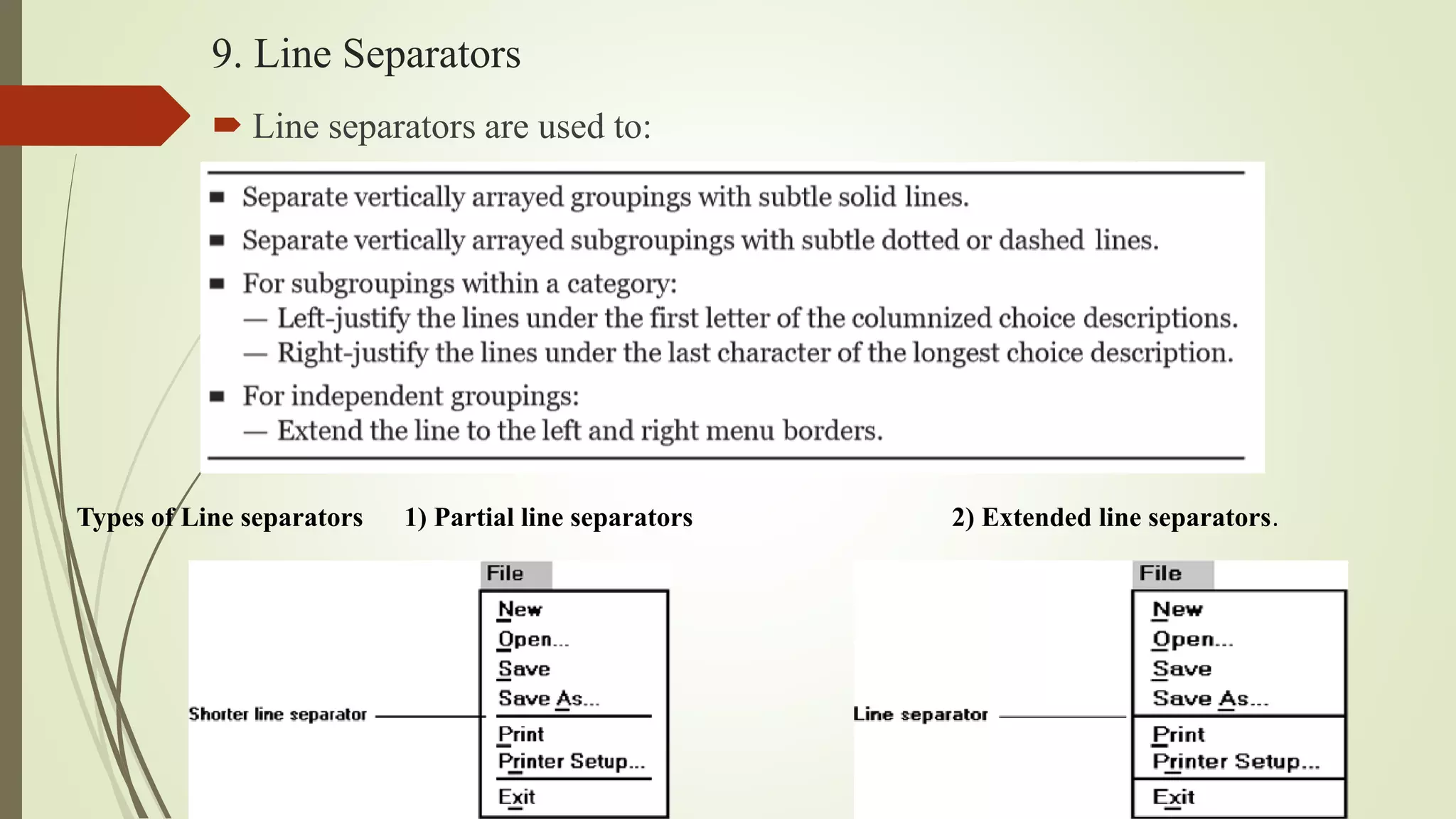 User Interface Design- Module 3 Menus | PDF