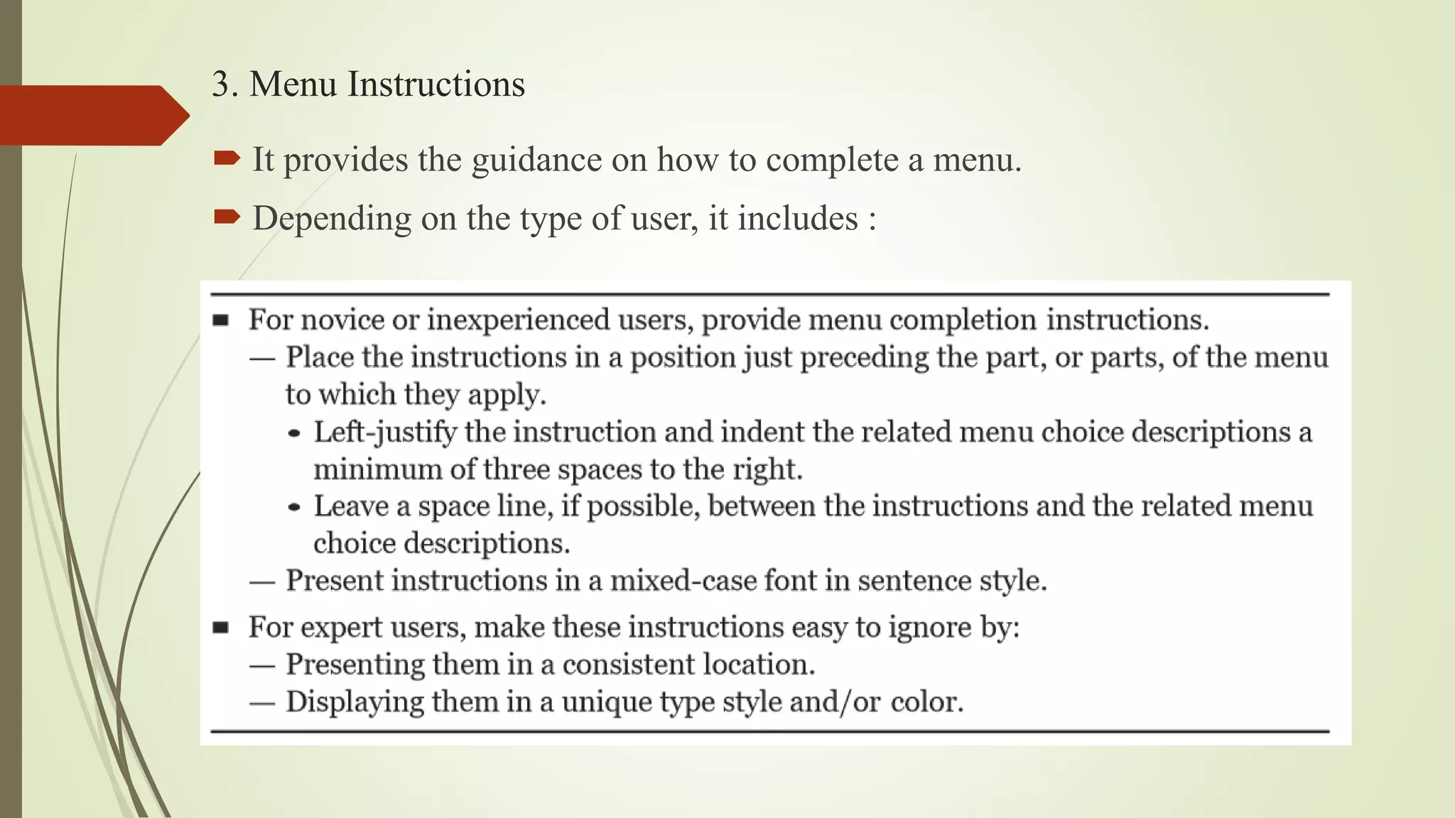 User Interface Design- Module 3 Menus | PDF