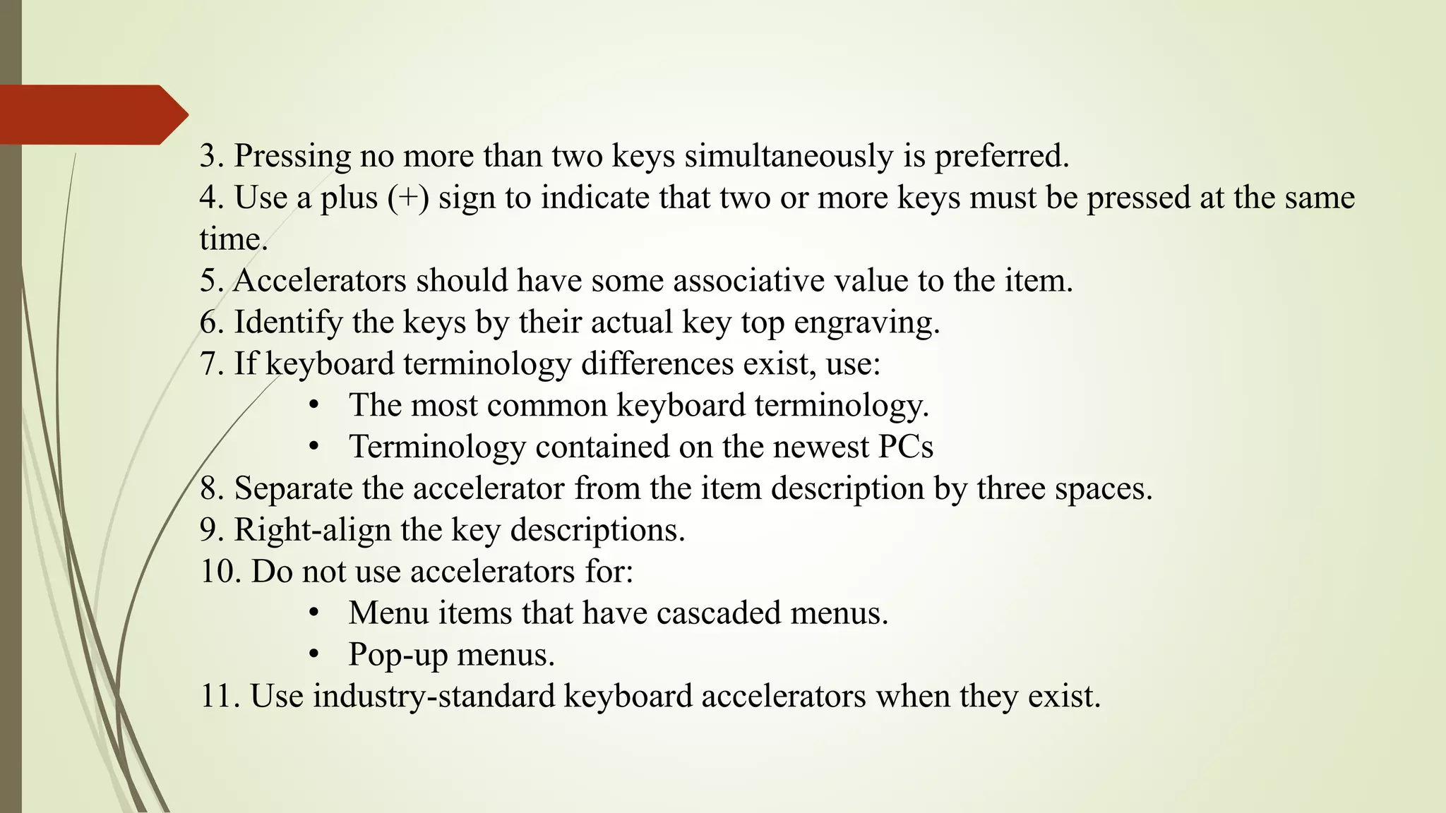 User Interface Design- Module 3 Menus | PDF