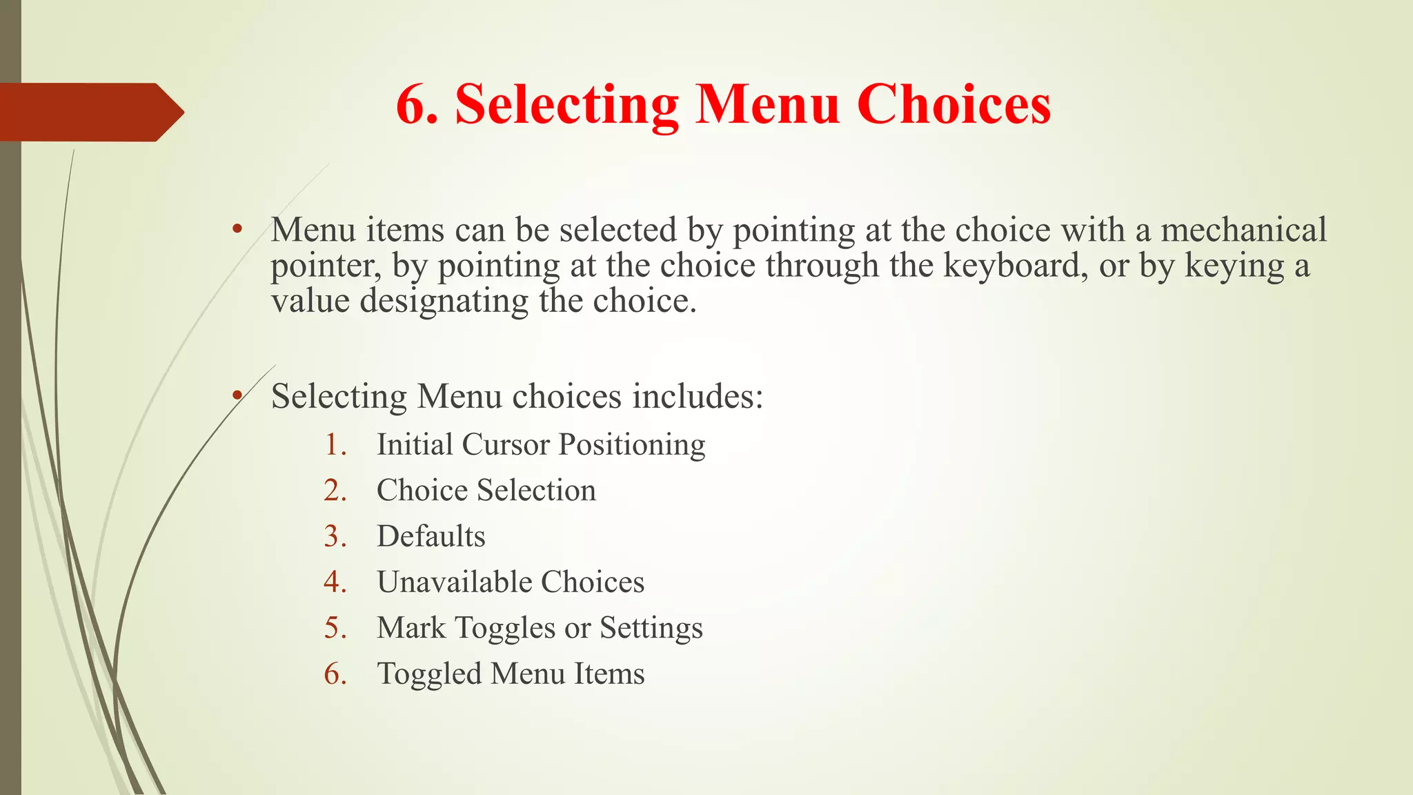 User Interface Design- Module 3 Menus | PDF