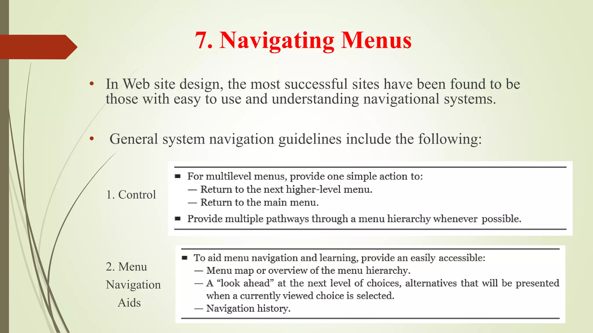 User Interface Design- Module 3 Menus | PDF