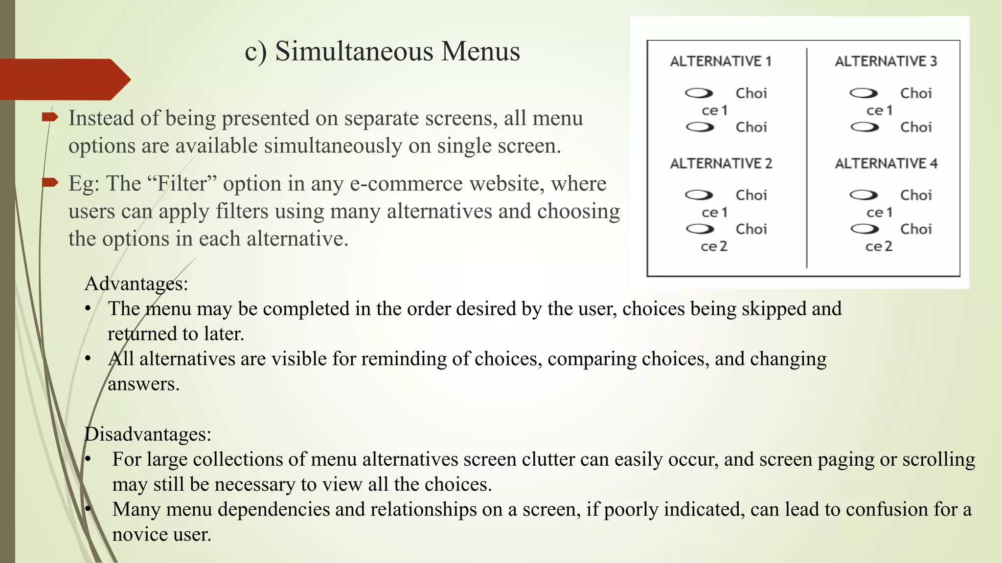 User Interface Design- Module 3 Menus | PDF