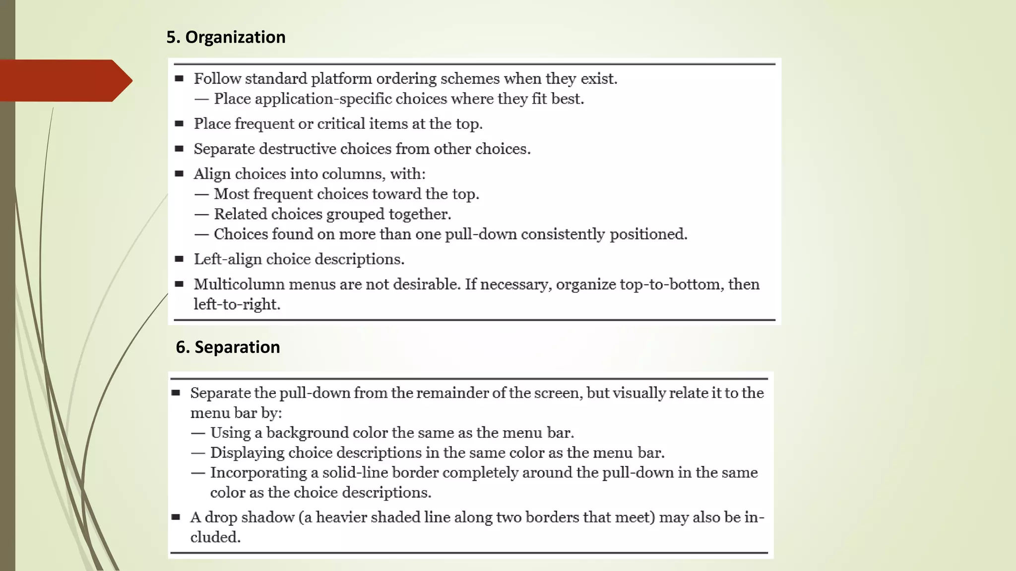 User Interface Design- Module 3 Menus | PDF