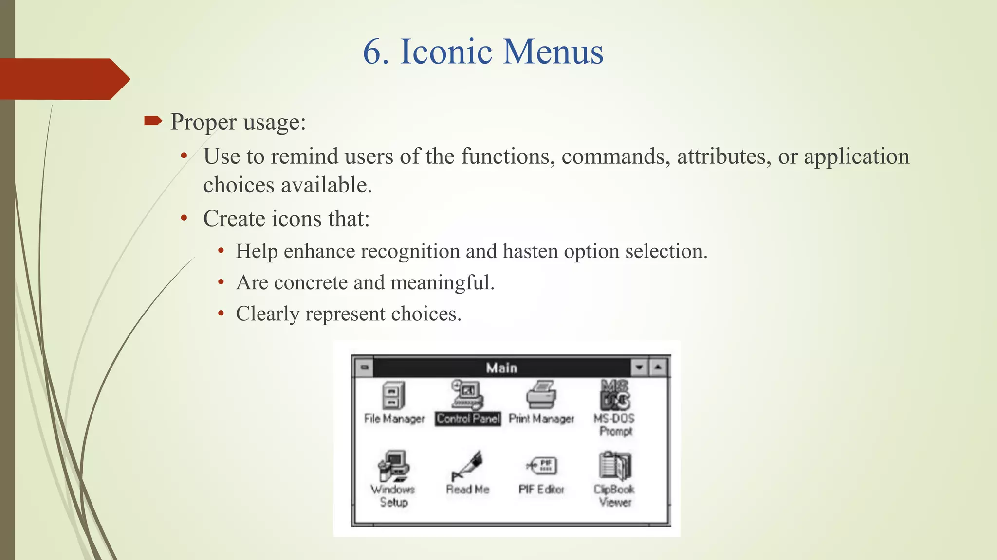 User Interface Design- Module 3 Menus | PDF