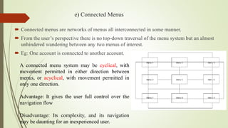 User Interface Design- Module 3 Menus | PDF