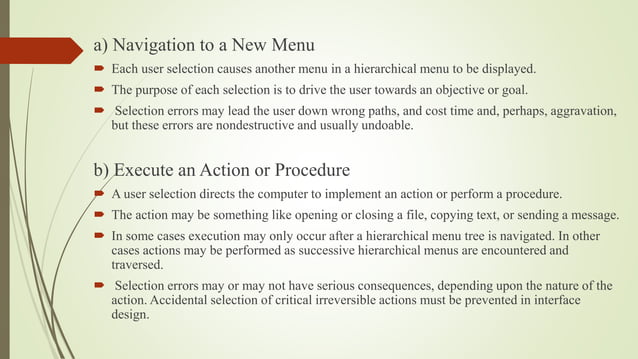 User Interface Design- Module 3 Menus | PDF