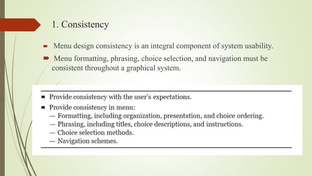 User Interface Design- Module 3 Menus | PDF