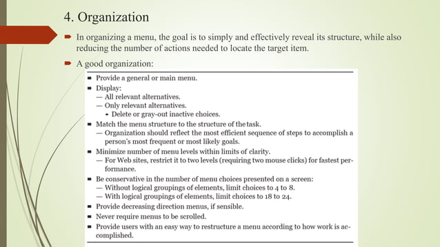 User Interface Design- Module 3 Menus | PDF