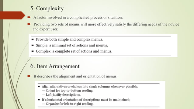 User Interface Design- Module 3 Menus | PDF