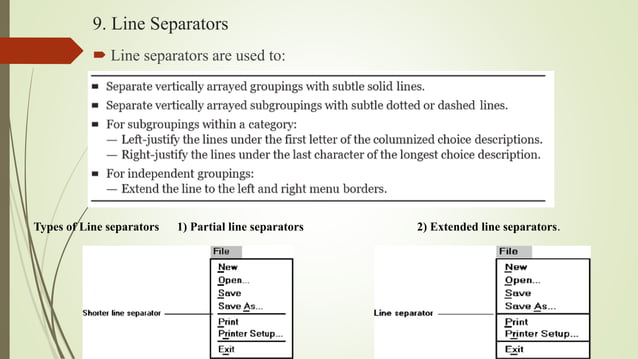 User Interface Design- Module 3 Menus | PDF
