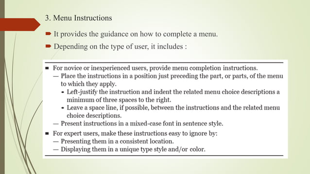 User Interface Design- Module 3 Menus | PDF