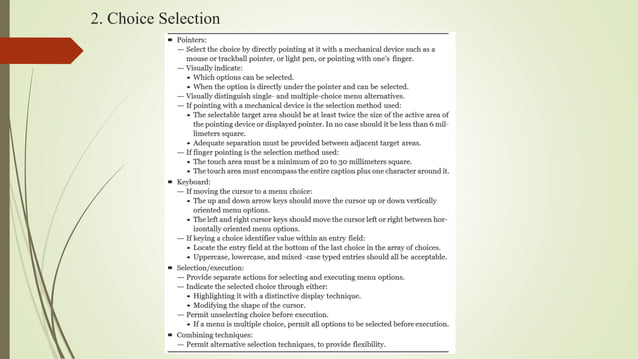 User Interface Design- Module 3 Menus | PDF