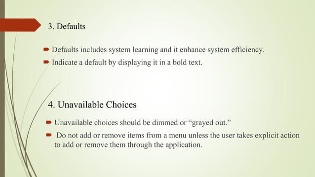 User Interface Design- Module 3 Menus | PDF